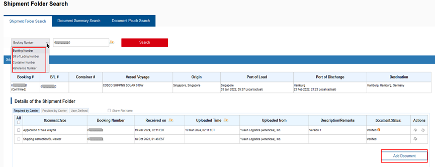 COSCO _E-LOI FAQ for customers